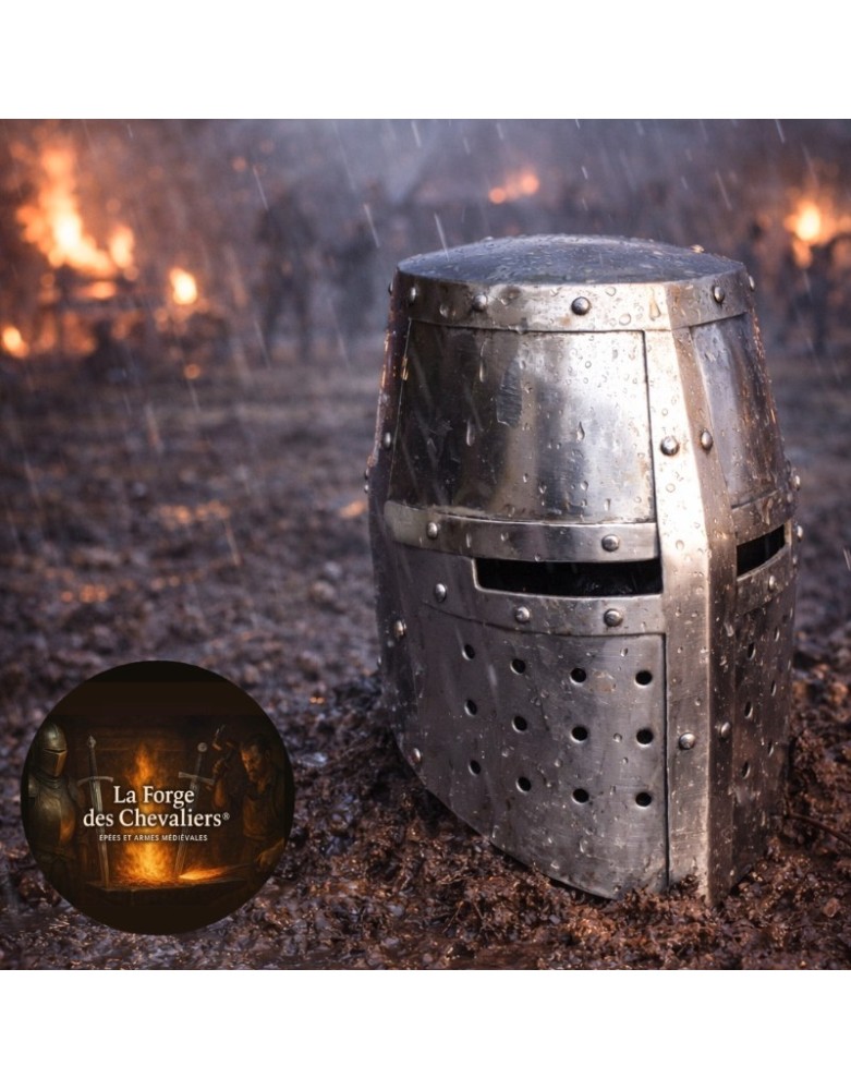 Casque d'armure médiéval de croisé