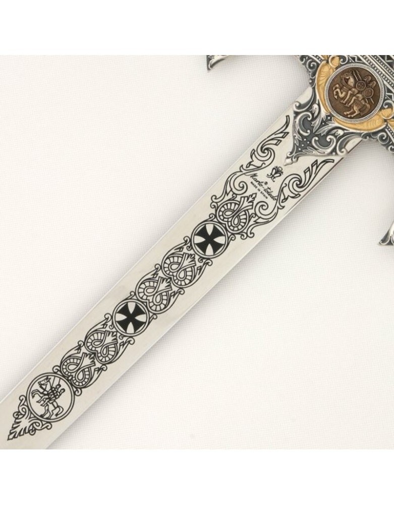 Épée des Templiers Marto – Version Argent Gravée | Tolède – Réf. 584.1