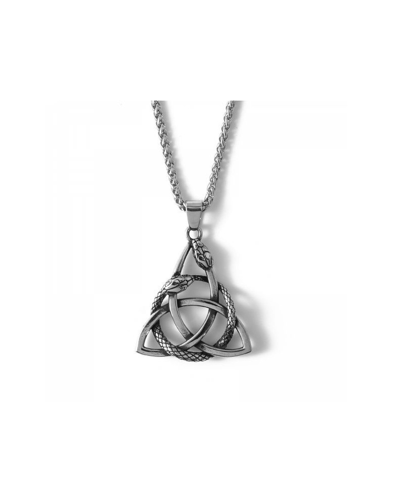 Collier celtique entrelacs en acier inoxydable – Symbole viking & nordique